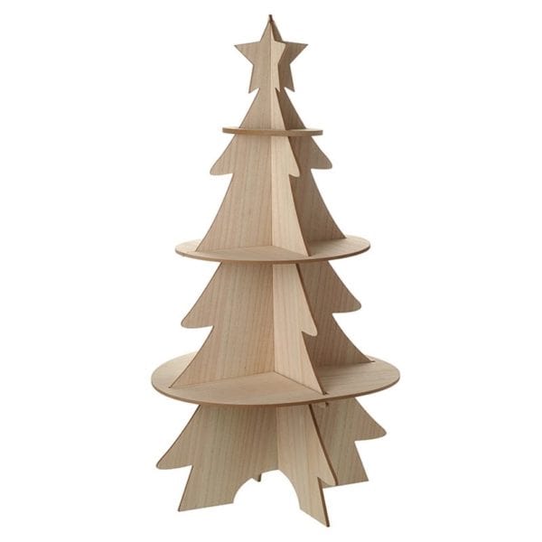 Wooden Xmas Tree Display Unit - The Festive Farm Shed