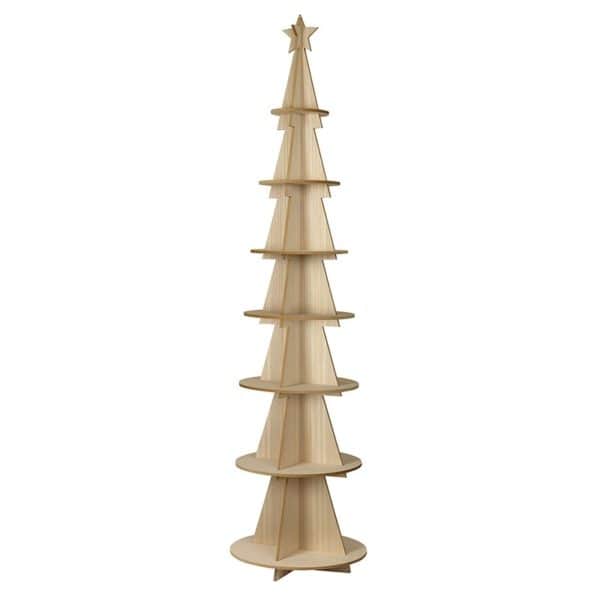 Large Wooden Xmas Tree Display Unit - The Festive Farm Shed